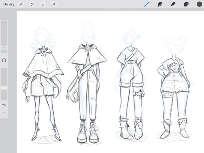 「Headless character designs for @MagdalinaDianov's Domestika 」g i a 🌷の漫画